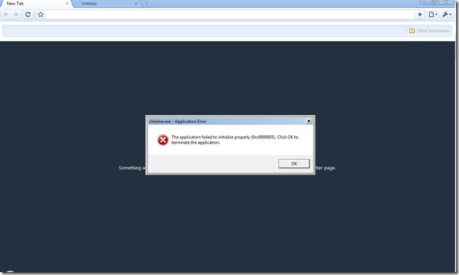 Google Chrome Error - Ah, Snap! Something went wrong while displaying ...